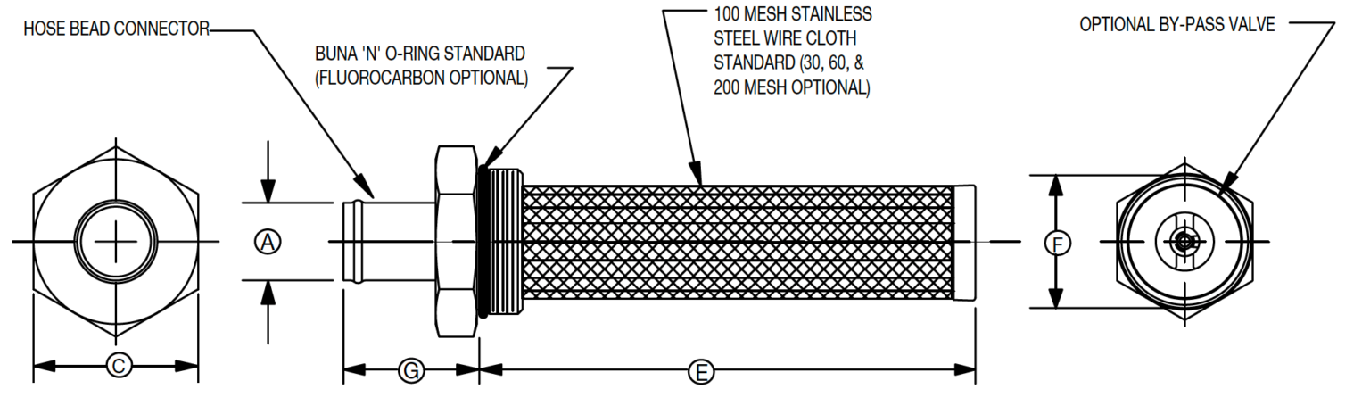 Hose Bead Tank Filter - Weld Collar Mount, High Flow, SAE Port | Zinga